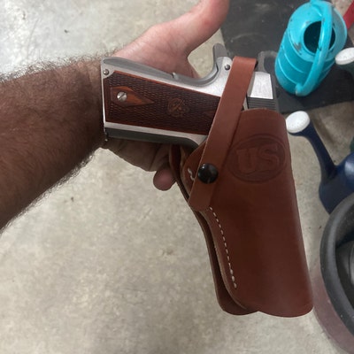 Western Leather Wild Bunch Style Holster Fits Colt Springfield Ruger ...