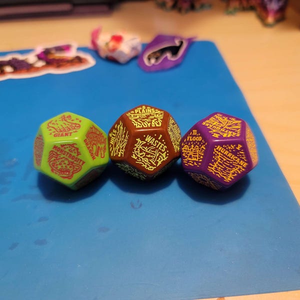 D&D Overworld Map Biome Dice | 30mm Acrylic Geography Generator | Giant ...