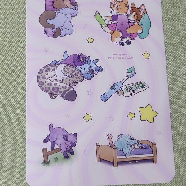Sleepy Time ABDL Vinyl Sticker Sheet Agere Babyfur Furry - Etsy