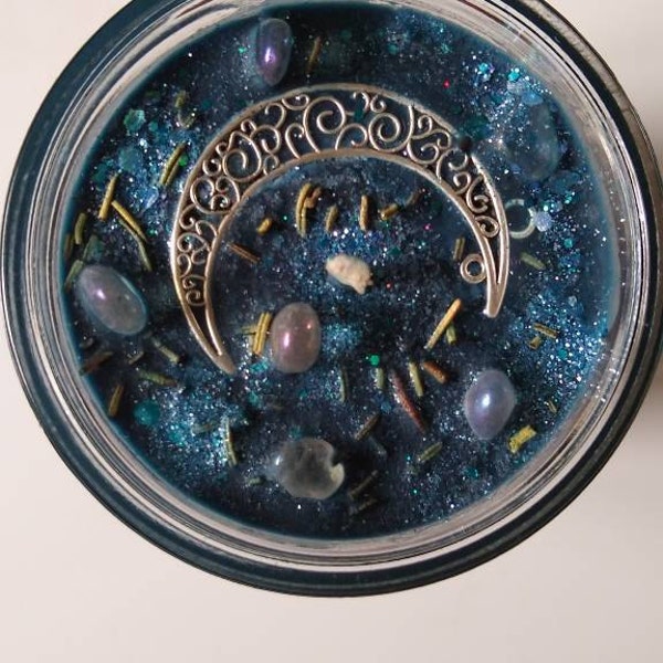 Moon Magic Crystal Candle, Ritual Candle, Manifestation Candle ...