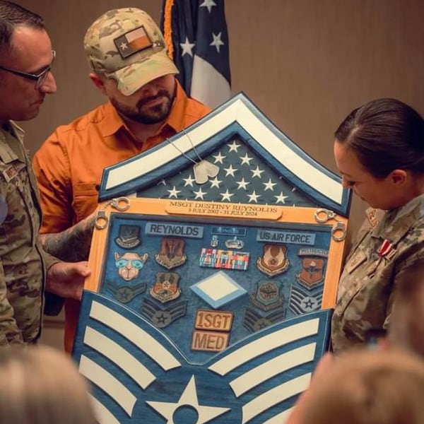 Heritage Air Force Retirement Shadow Box, Wall Hanging, Wood, Office ...
