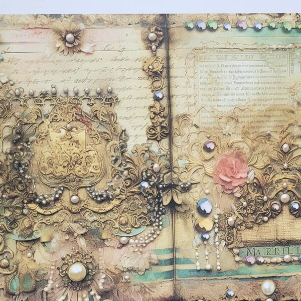 Shabby Chic Scrapbook Paper | Vintage Digital Paper | Commercial Use ...