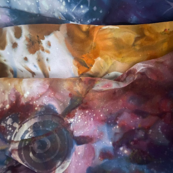 Bronze Galaxy Tie Dye Rave Pashmina. Rave Accessories for Rave Outfit ...