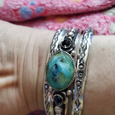 Bluebird Mine Azurite Malachite Ring Size 5 Artisan Handmade Sterling ...