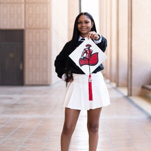 CUSTOM Barbie Jeweled Graduation Cap Topper College Graduation High ...