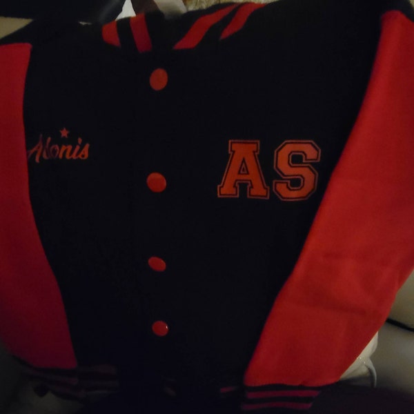 Custom Kids Varsity Jacket, Personalized Name Initial Sports Jacket ...