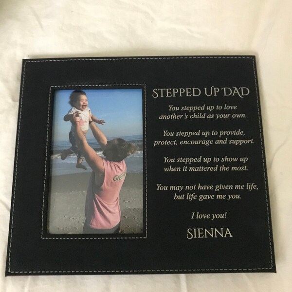 Step Dad Gift Picture Frame | Personalized Stepfather Picture Frame ...
