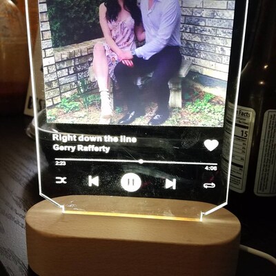 Personalized Song Led Lamp, Custom Lamp With Photo, Custom Acrylic ...