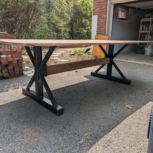 Trestle Metal Table Base, Farmhouse - Etsy