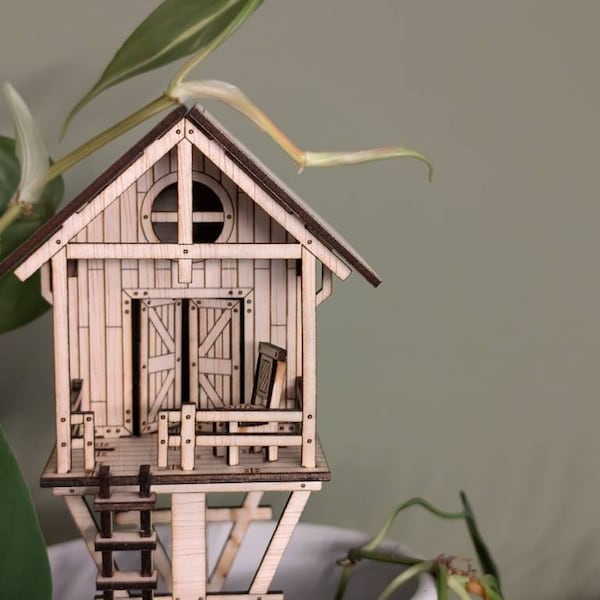 Plant Hut - Small DIY Miniature Tribal-inspired Plant Decor | Small ...