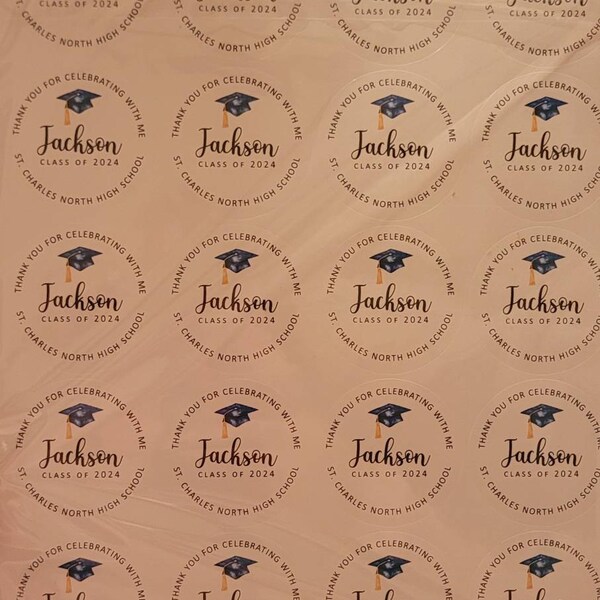 Graduation Party Favor Labels, Graduation Party Favor Stickers, Custom ...