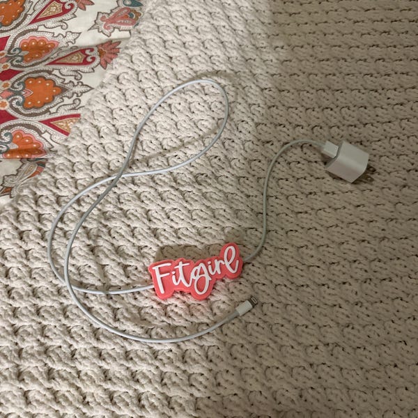 3D Printed Cord Name Label – Fits Universal 3-4mm Cords, Personalized ...