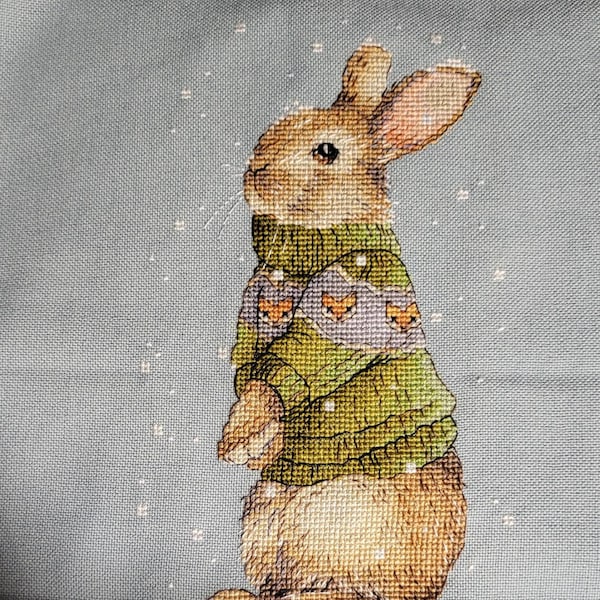 Rabbit Cross Stitch Pattern PDF Instant Download | Animal Cross Stitch ...