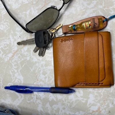 Minimalist Wallet Hand Made in Japan With Shonan Leather Natural - Etsy