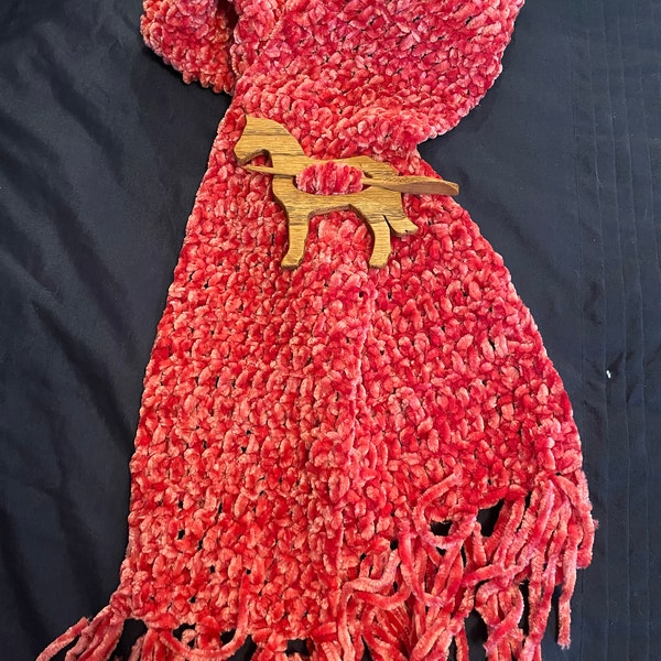 Wooden Shawl Pin, Curly Maple Wood, Scarf Pin, Asymmetrical Oval - Etsy