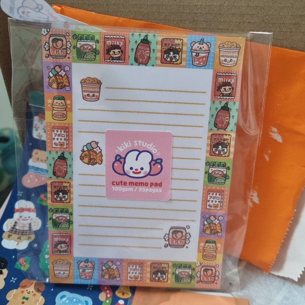 A5,A6 Cozy Bakery Memopad With a Cardboard Backing / Cute, Kawaii ...