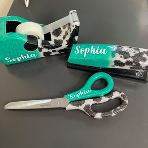 Leopard Office Desk Set - Etsy