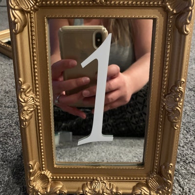 Tropical Gold Wedding Table Number Floating Frame With Leaf - Etsy