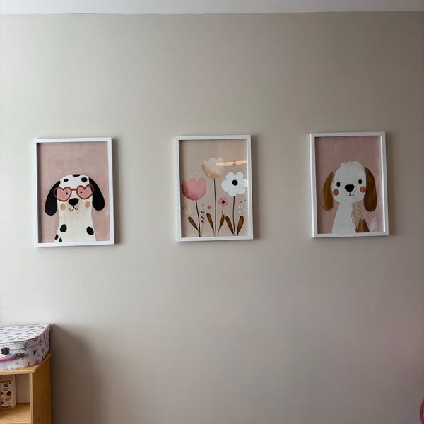 Pink Leopard Cat Wall Art | Girls Room Print Digital Download | Modern ...