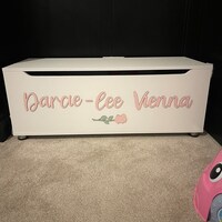Personalised Toy Box Name & Embellishments. Pastel Name. Hot Air ...
