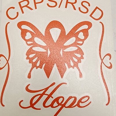 CRPS RSD Hope Awareness Ribbon Vinyl Decal Car Window Bumper Sticker - Etsy