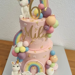 Double Layer Cake Topper Personalised Various Sizes, Colours & Fonts - Etsy