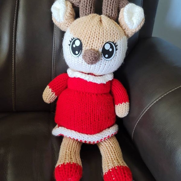 Rhoda & Rodney Reindeer Pdf Knitting Machine Pattern - Etsy