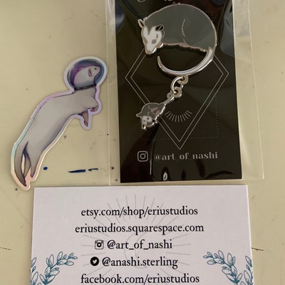 Mother and Baby Opossum Enamel Pin - Etsy