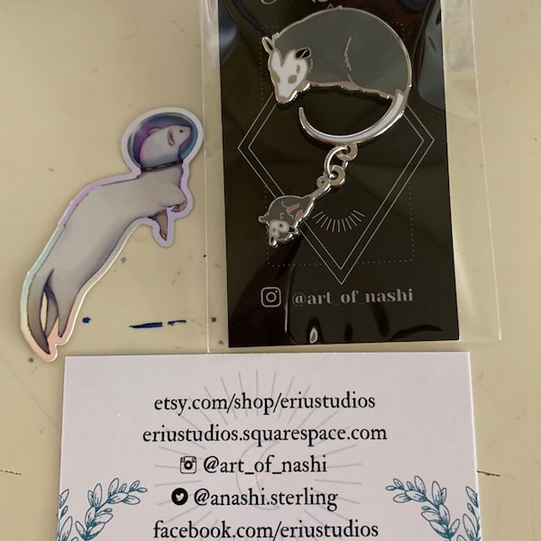 Mother and Baby Opossum Enamel Pin - Etsy