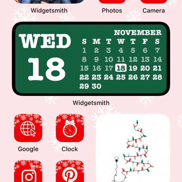 Winter Aesthetic Ios 14 Icons, Holiday iPhone App Icon Pack, Winter ...
