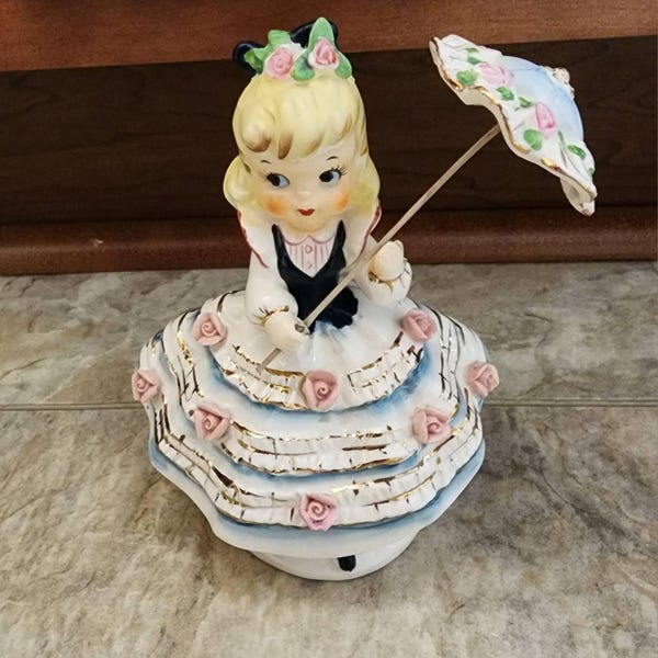 Inarco Vintage HTF Kitsch Big Eye Boy & Girl Pink Bunny Rabbit ...