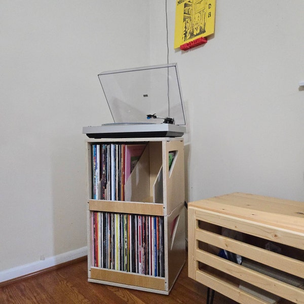 Vinyl LP Record Storage Crate - Stackable - Etsy