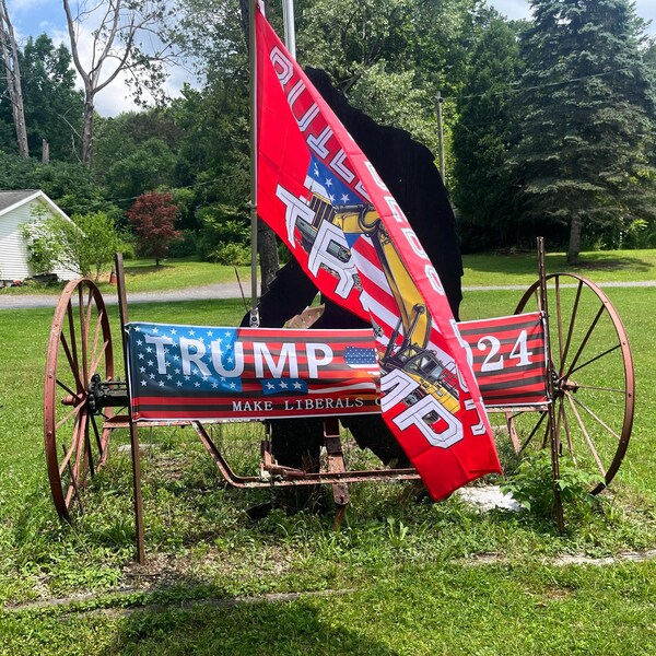 Trump Fight Garden Flag Stand With Trump 2024 Heavy Duty Trump Flag ...