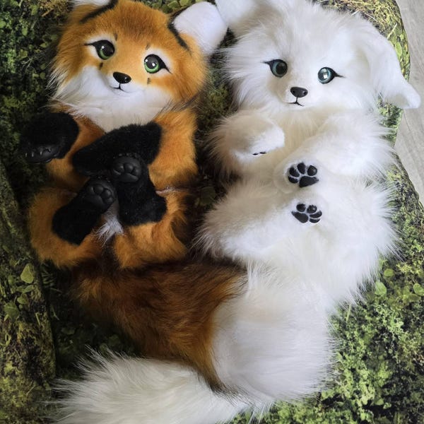 Pre-order Red Fox Poseable Art Doll Plush Animal - Etsy
