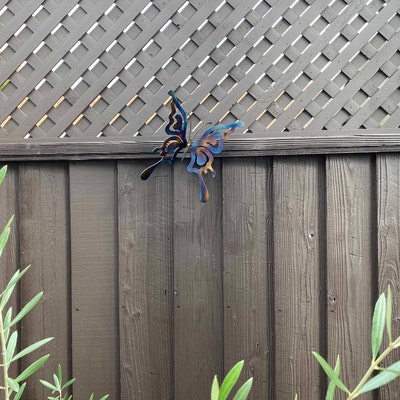 Beautiful Torch-colored Metal Butterfly Wall & Garden Decor Butterfly ...