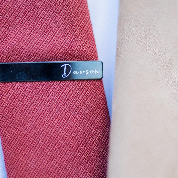 Custom Engraved Tie Bar, Engraved Tie Clip, Personalized Gift for ...