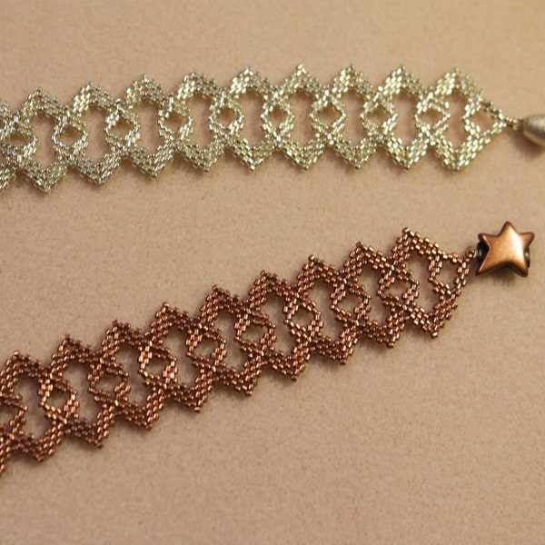 Instant Download - Golden Mesh Beaded Bracelet Tutorial - Etsy