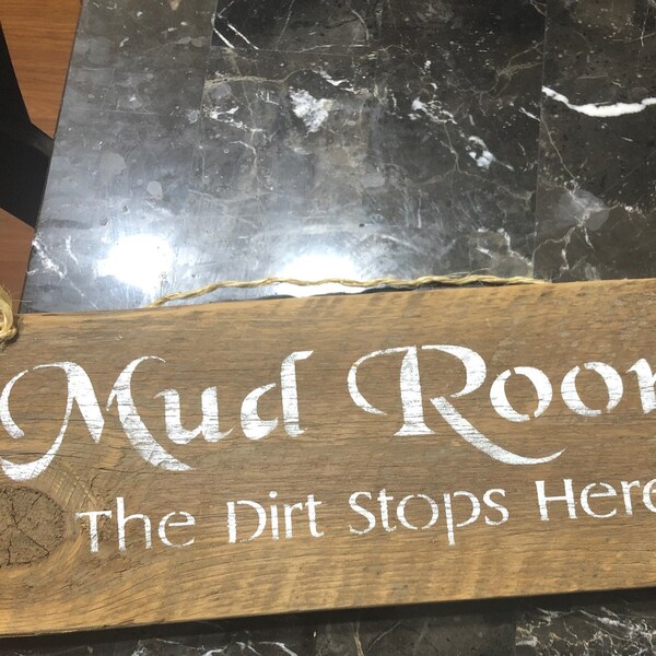 Mud Room Sign the Dirt Stops Here Barn Wood Sign Rustic Wall Decor ...