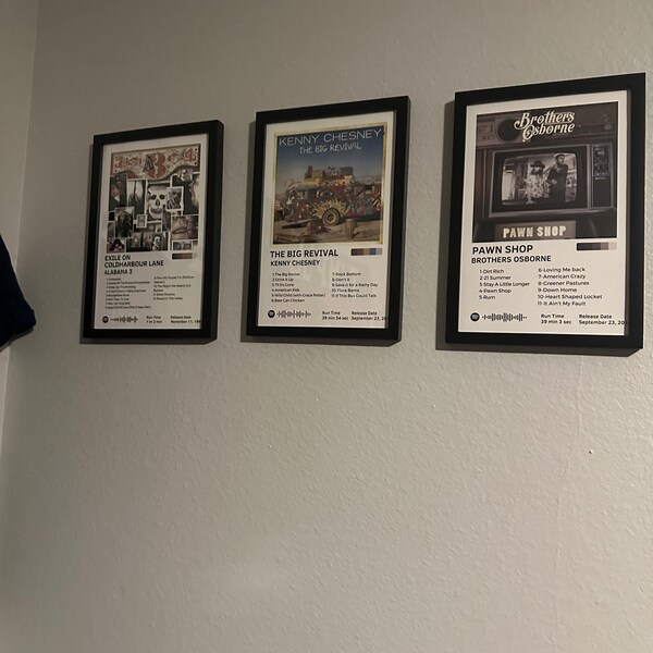 Custom Album Cover Set of 3 | Album Cover Wall Art | Graduation Poster ...