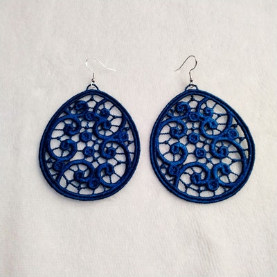 Lage Free Standing Lace Earrings Machine Embroidery Design FSL Pattern ...