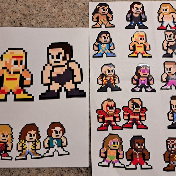 8-bit Pixel Art Stickers the Five Moves of Doom Collection Vinyl ...