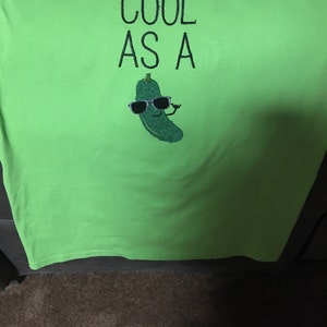 Cool Pickle Machine Embroidery Design, Cucumber Embroidery Pattern, Funny Dill Pickle Embroidery ...