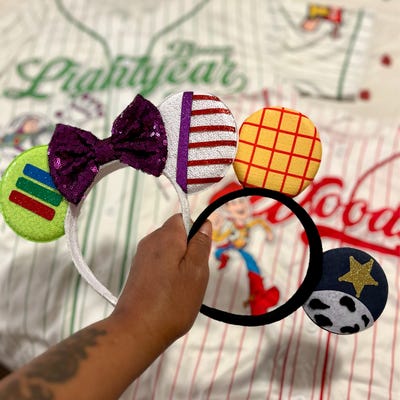 Birthday Girl Ears, Mickey Rainbow Pearls Ears, Birthday Mickey Ears ...