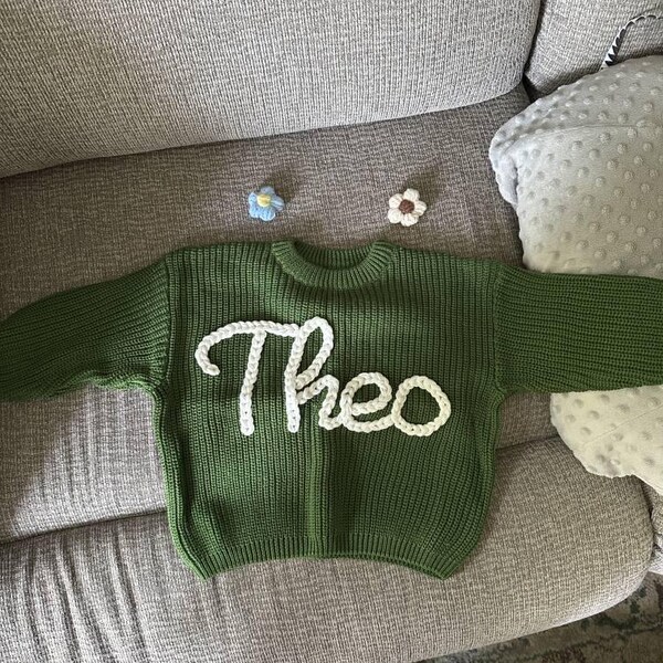 Hand Embroidered Sweater First Birthday Sweater,personalized Baby ...
