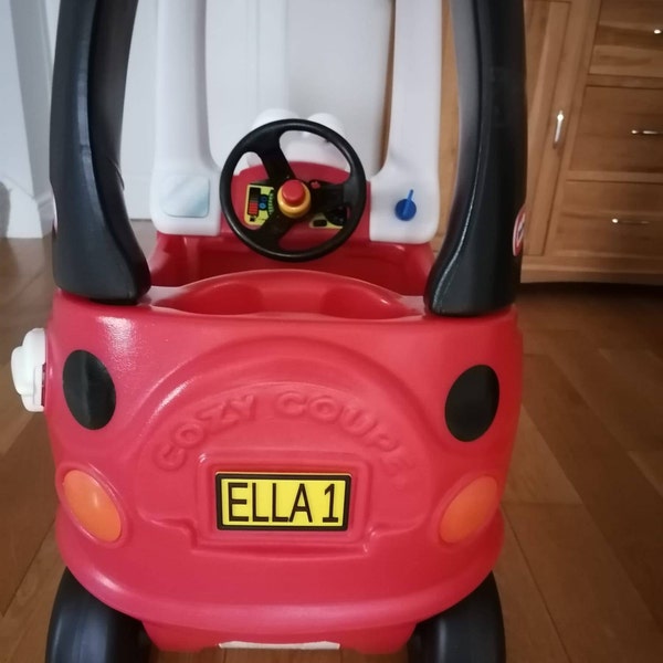 Little Tikes Custom Number Plate | Kids | Toy Car | Personalised | Cozy ...