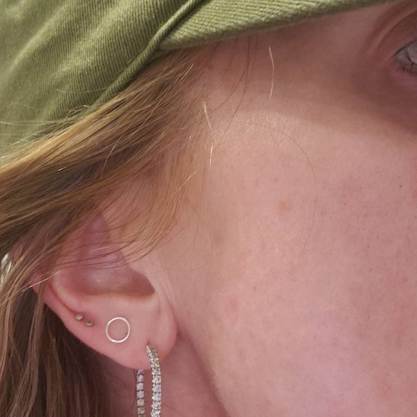 2mm TINY DISC - 20G 18G 16G Threadless Stainless Steel Piercing ...