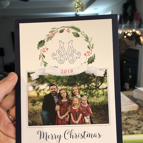 Christmas Card, Watercolor Christmas Card, Holiday Card, Digital ...