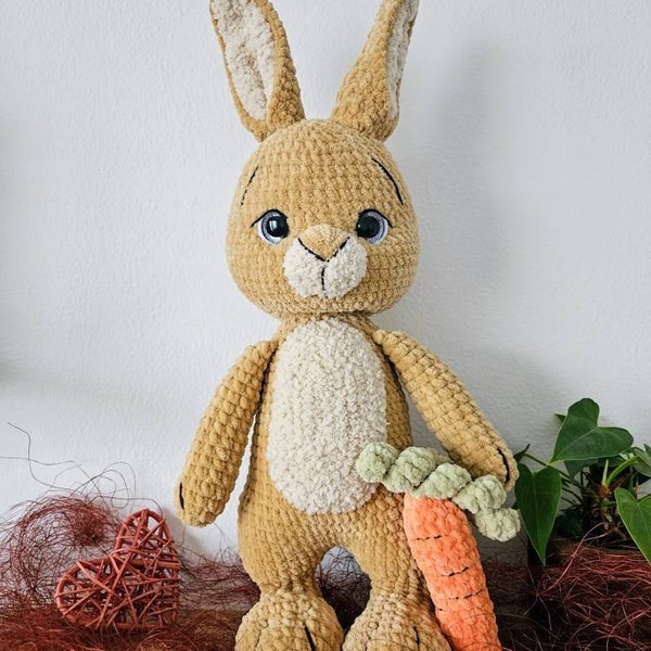 Bunny Crochet Pattern / Amigurumi Bunny Pattern / Plush Bunny Crochet ...