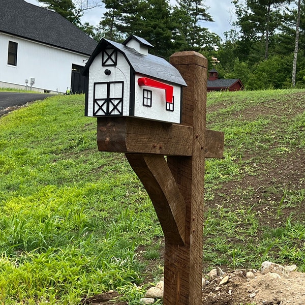 Country Mailbox Post Custom Handmade Rough Sawn Cedar - Product Skus ...