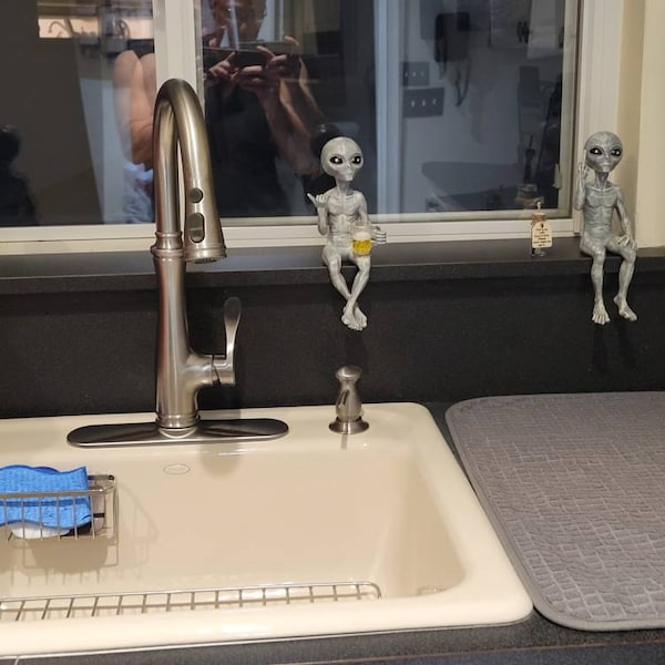 Alien Invasion “party Alien” Male Hang Loose Beer Drinking Ledge ...